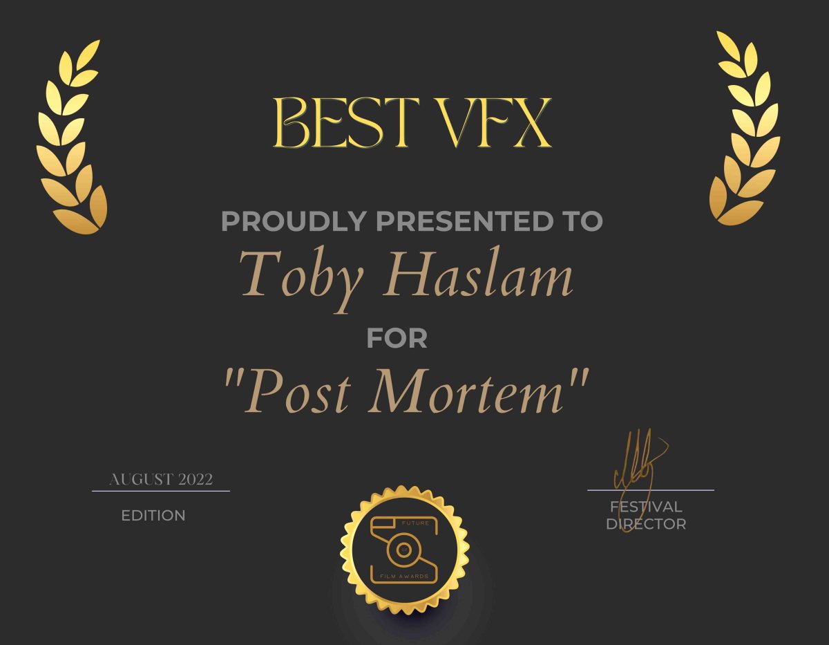 “Post-Mortem” Wins Best VFX at FOF Awards – THE ART OF VISUAL EFFECTS AT ESCAPE STUDIOS