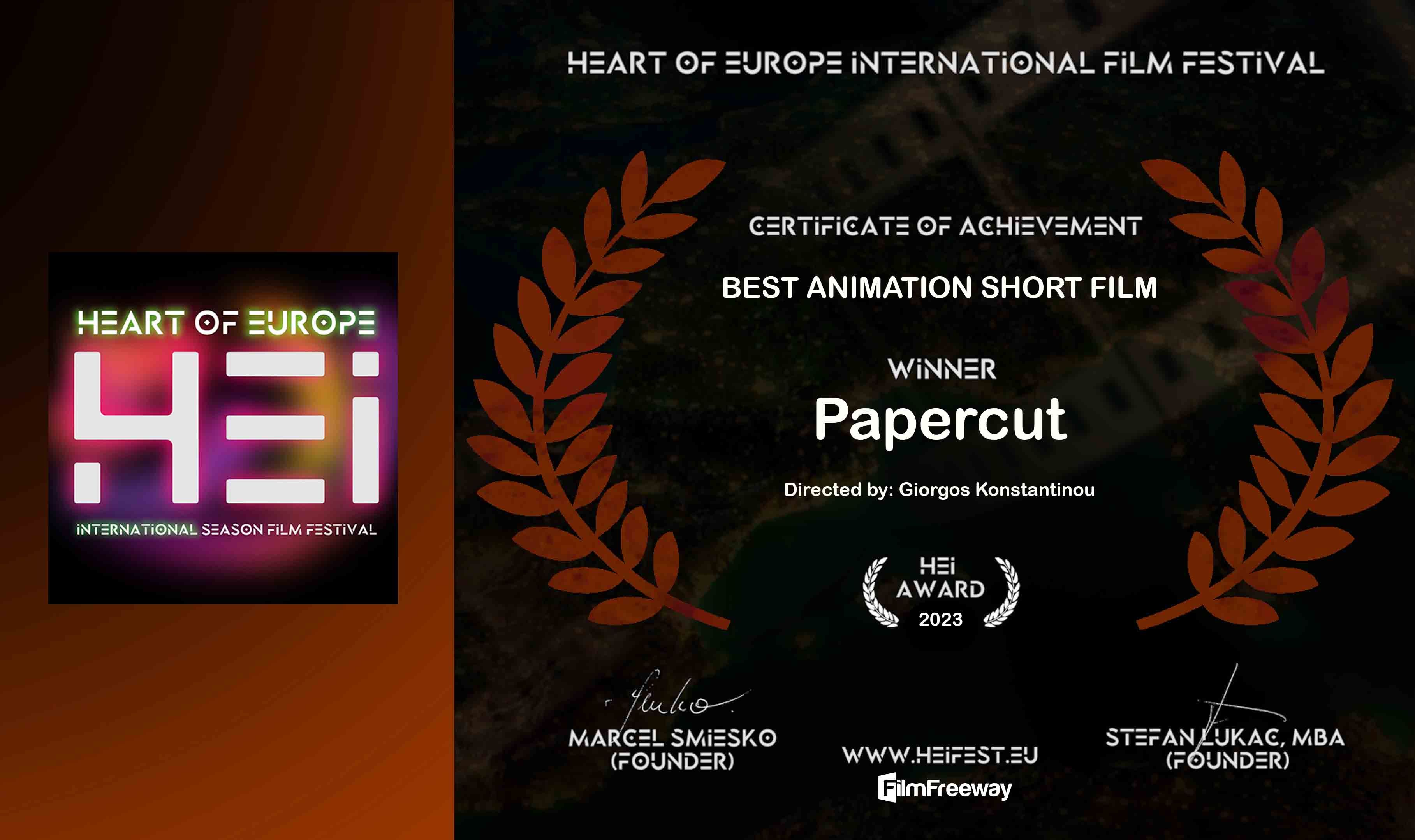 “Papercut” Wins Best Animation at HEI Fest – THE ART OF VISUAL EFFECTS ...