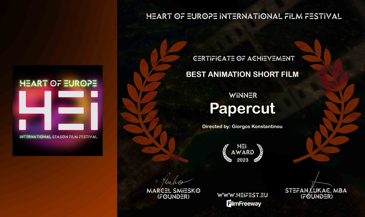 “Papercut” Wins Best Animation at HEI Fest – THE ART OF VISUAL EFFECTS ...
