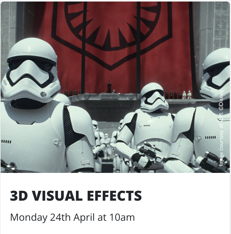 VFX Taster Day 24 April 2023 – THE ART OF VISUAL EFFECTS AT ESCAPE STUDIOS