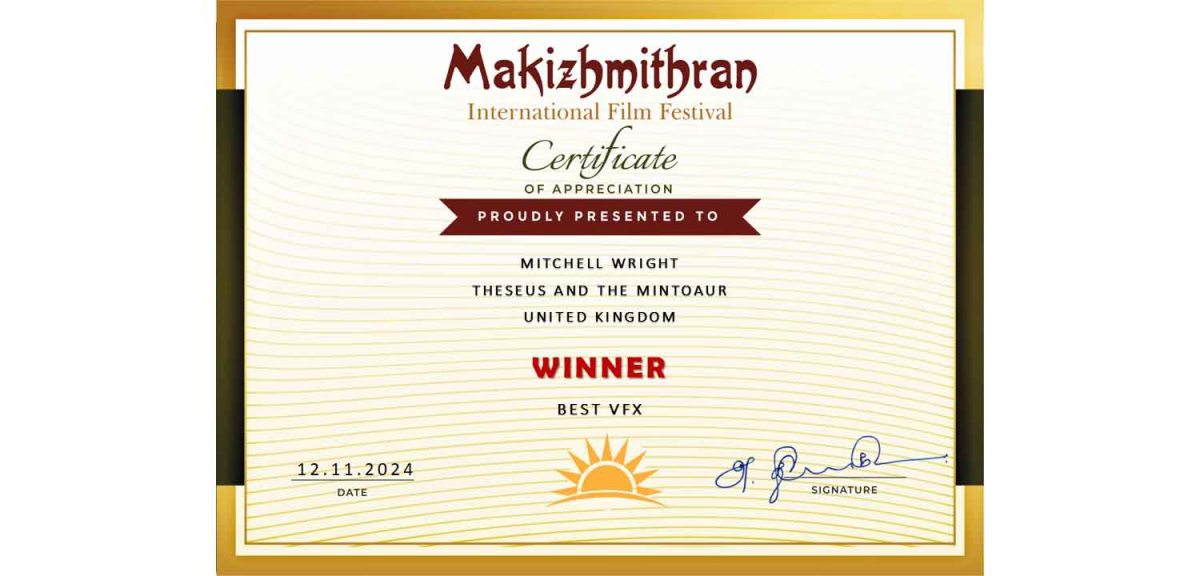 “Theseus & The Minotaur” Wins Best VFX at Makizhmithran Awards – THE ...