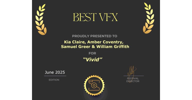 “Vivid” Wins “Best VFX at Future of Film Festival – THE ART OF VISUAL ...